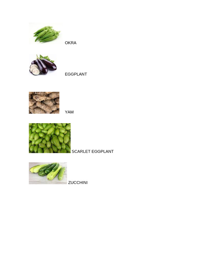 Vegetables Pdf
