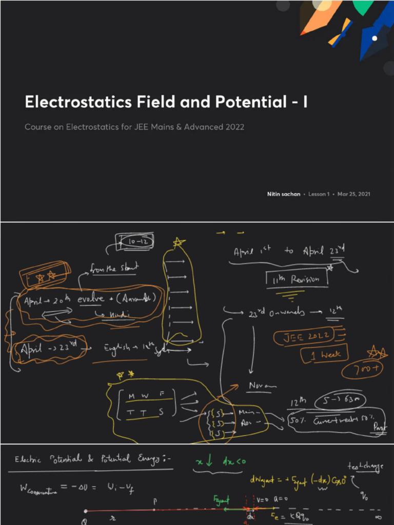 Electrostatics Field and Potential I With Anno | PDF