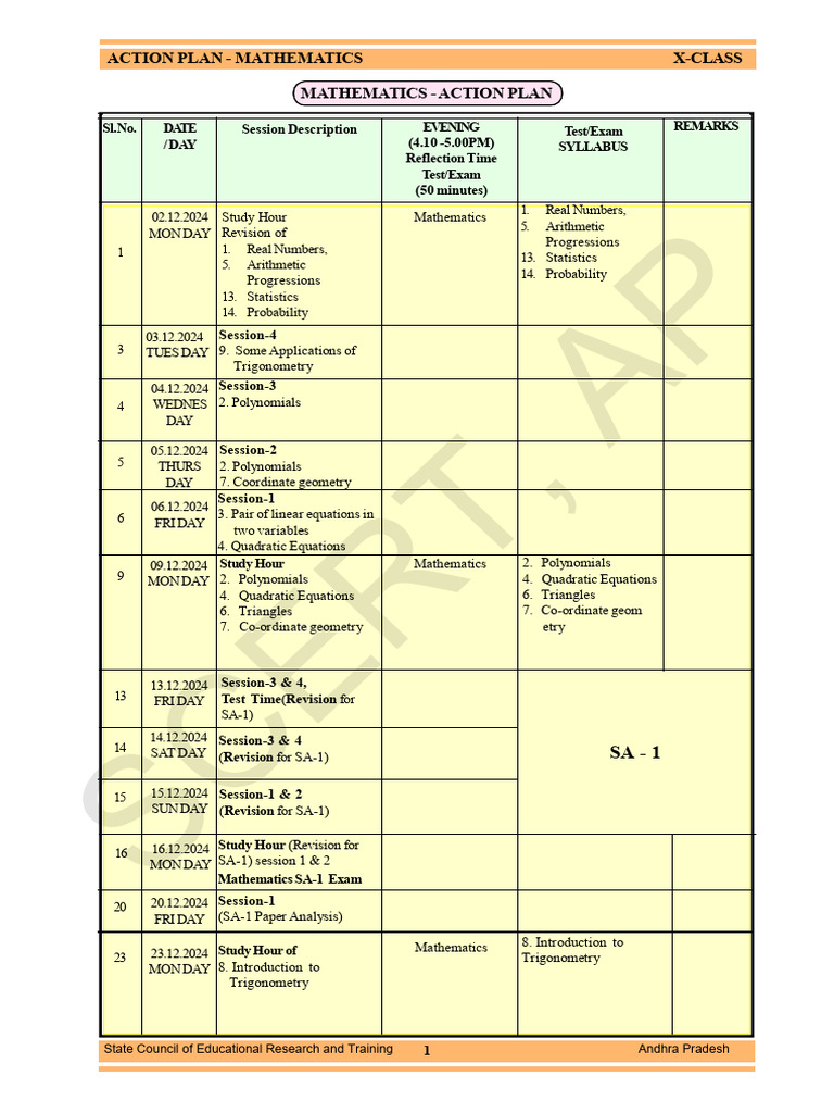 10_ Maths Actionplan tlmweb.in | PDF | Mathematics | Equations