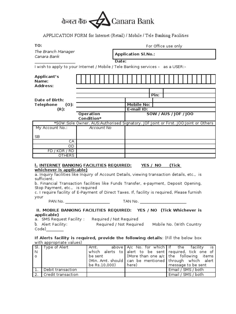 Application Form Retail Combined | PDF | Banks | Online Banking