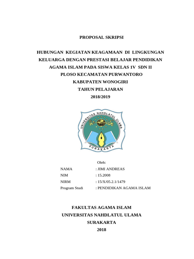 Proposal Skripsi | PDF