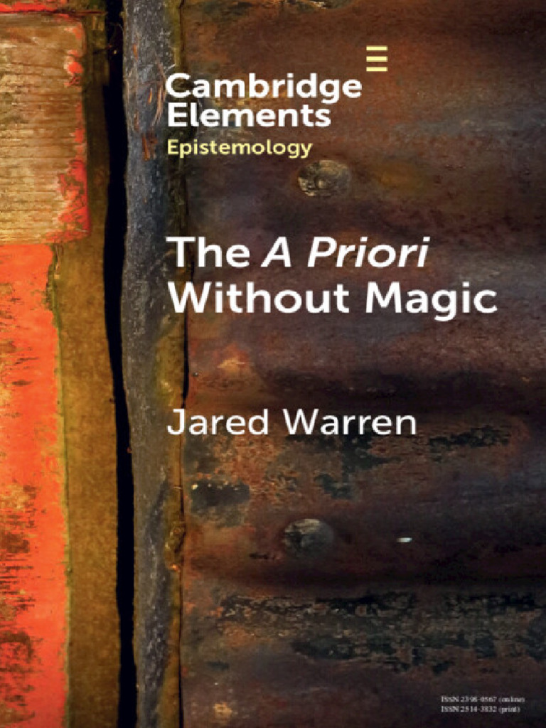 The A Priori Without Magic Elements in Epistemology 1009015761 ...