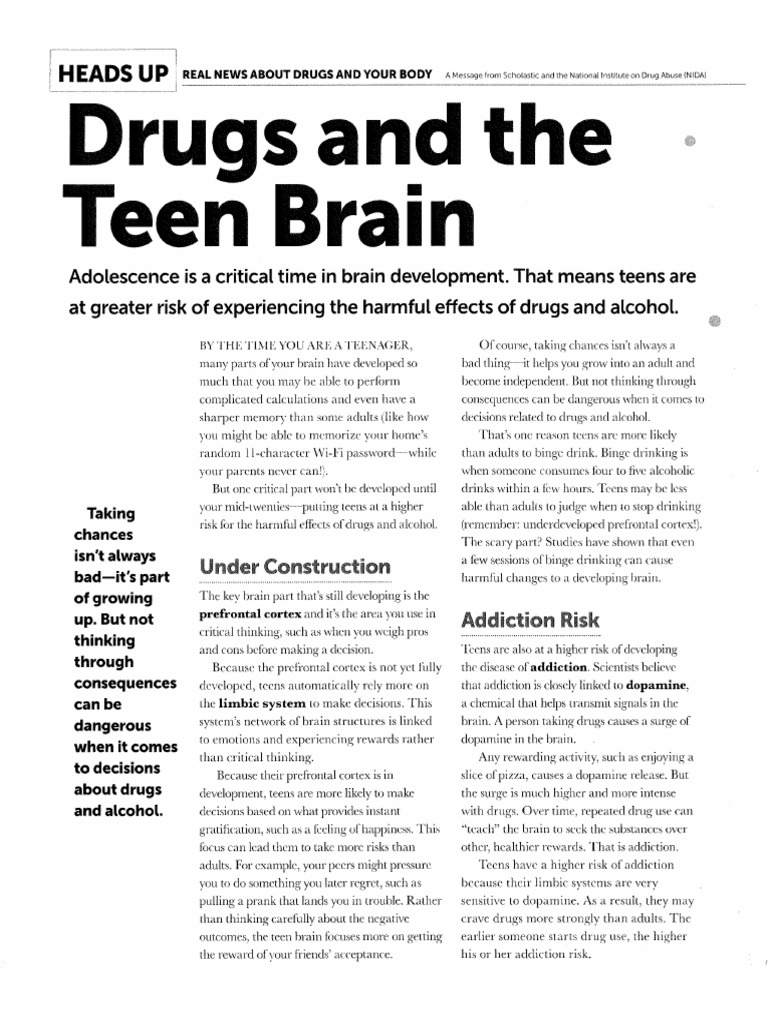 Drugsandthe Teen Brainarticle | PDF