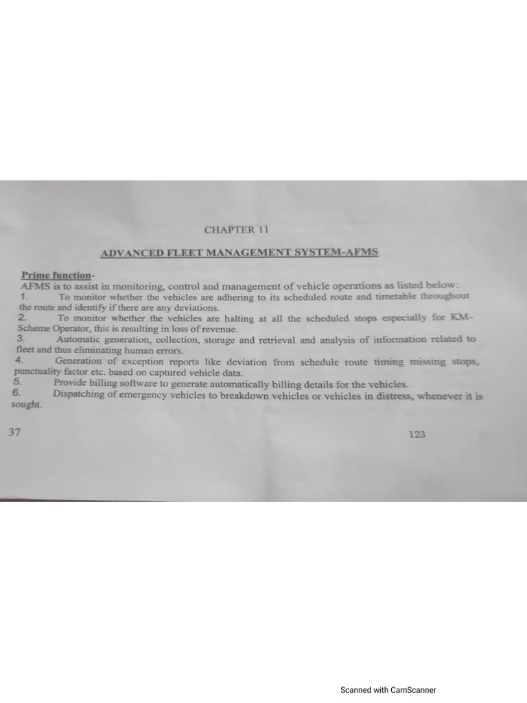 Advance fleet management system (AFMS) | PDF