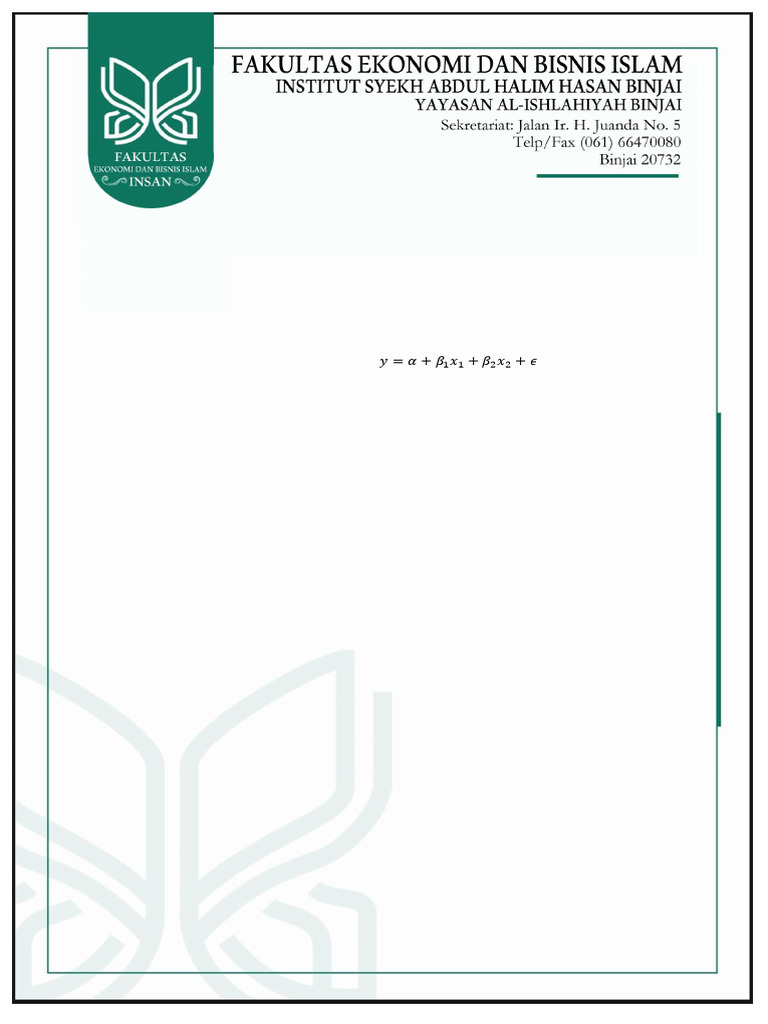 Form UAS Ekonometrika | PDF