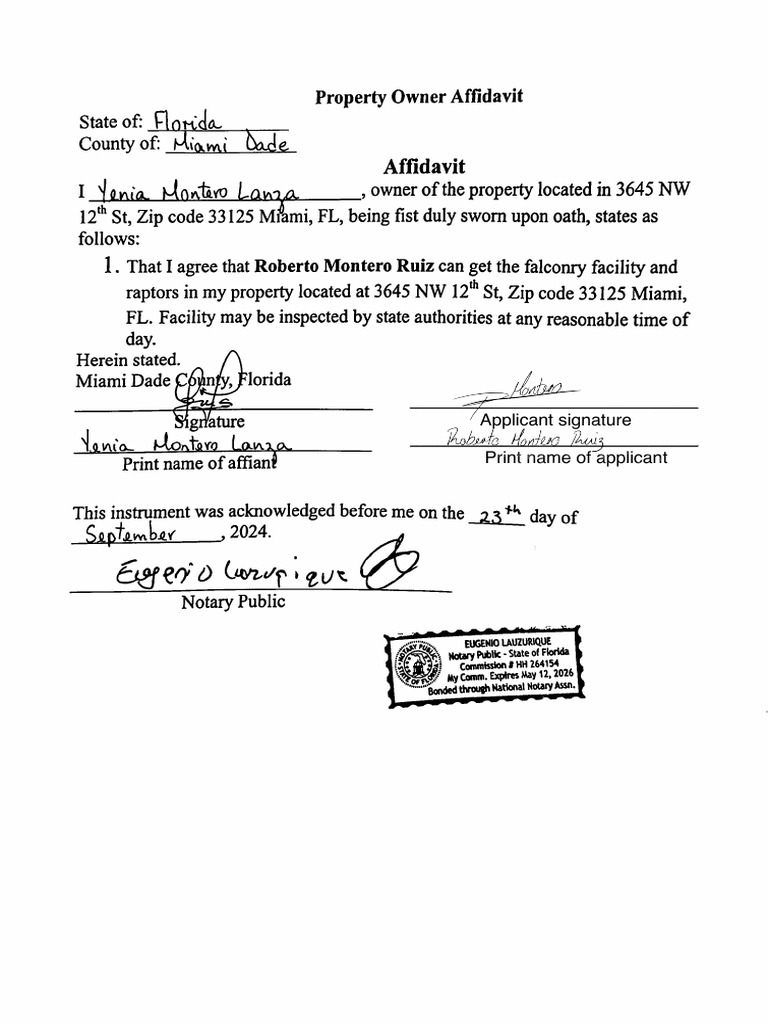 Property Owner Affidavit | PDF