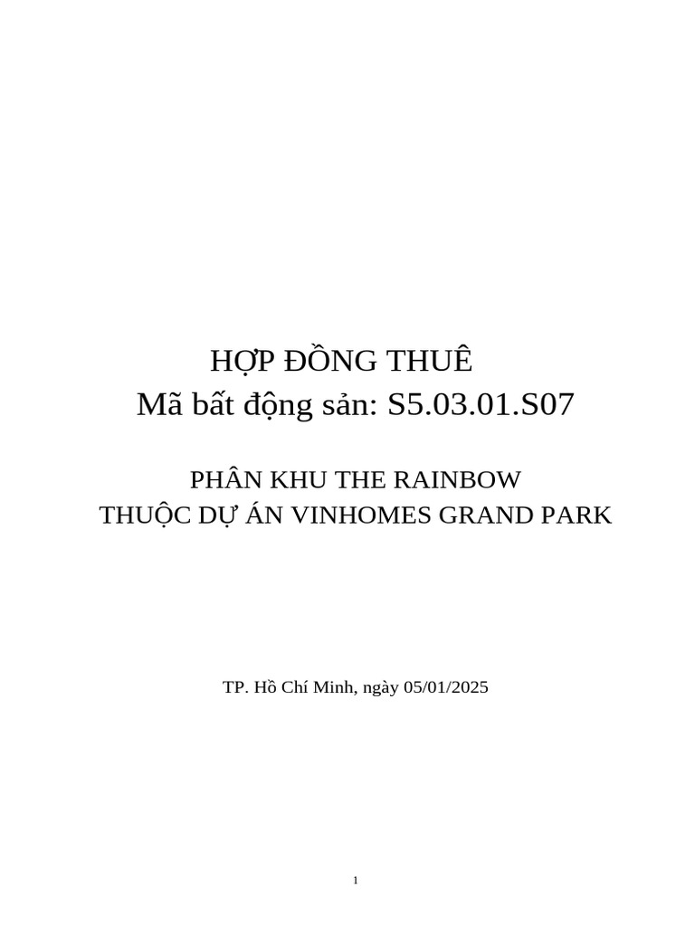 HĐTN Shophouse.S5.03.01.S07 | PDF