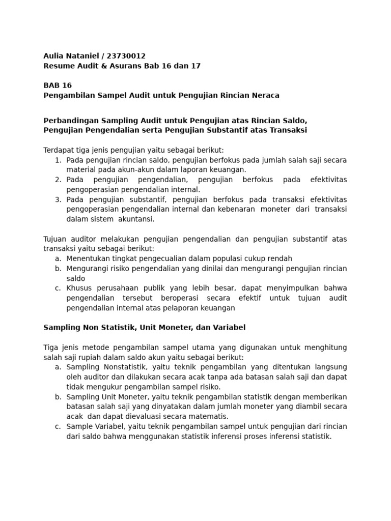 TM-11 RESUME BAB 16 DAN BAB 17_23730013 NATHANIA | PDF