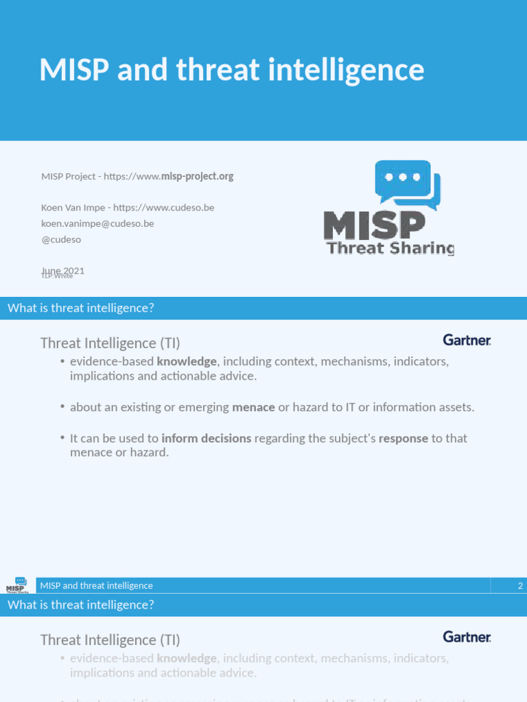 Misp and Threat Intelligence | PDF | Security | Computer Security