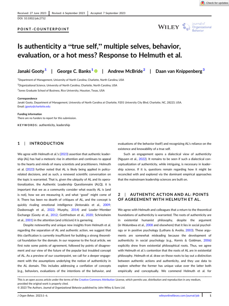 PDF Datastream | PDF | Leadership | Authenticity (Philosophy)