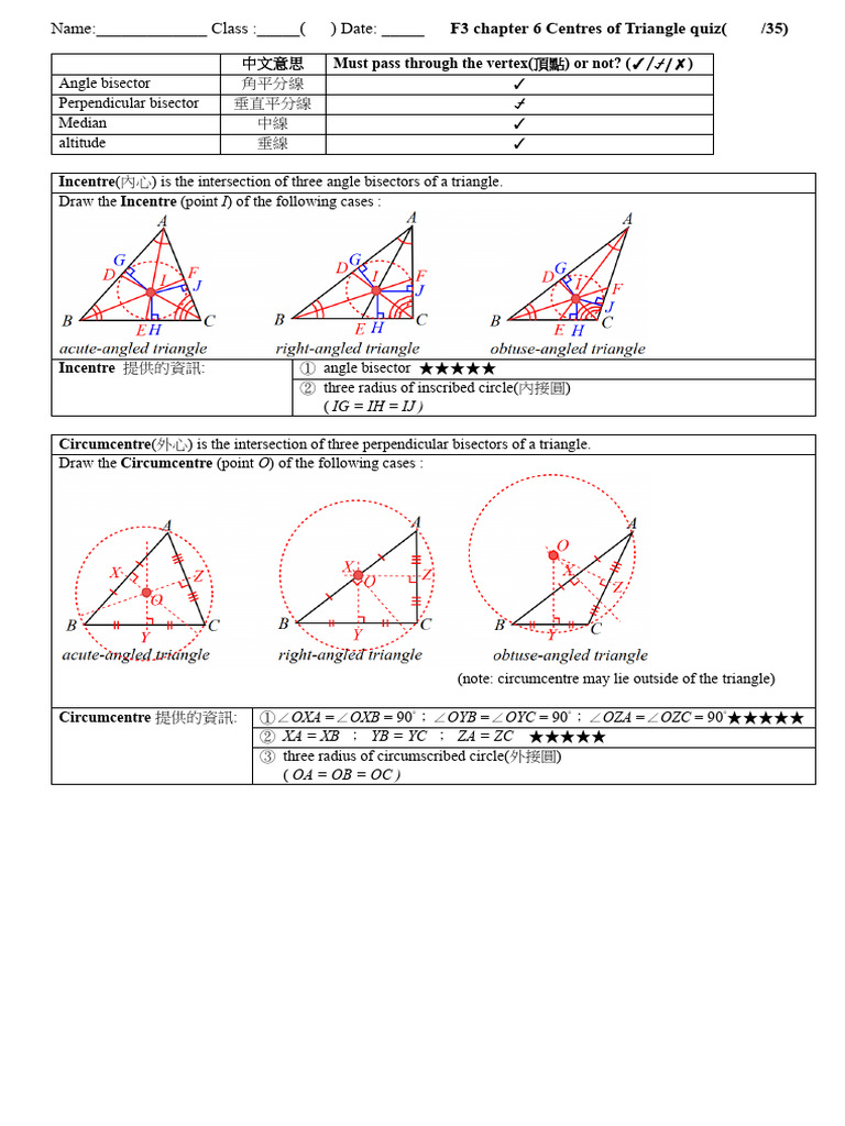 Triangle Centers and Construction Guide | PDF