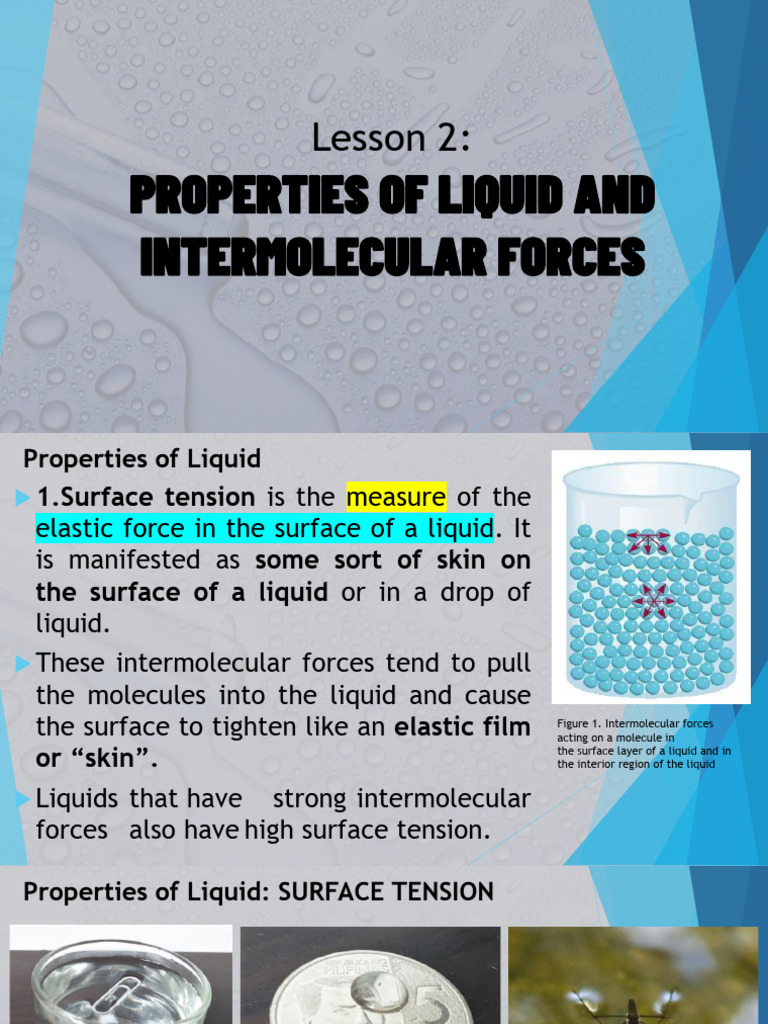 Lesson 2 Properties of Liquid | PDF | Liquids | Viscosity