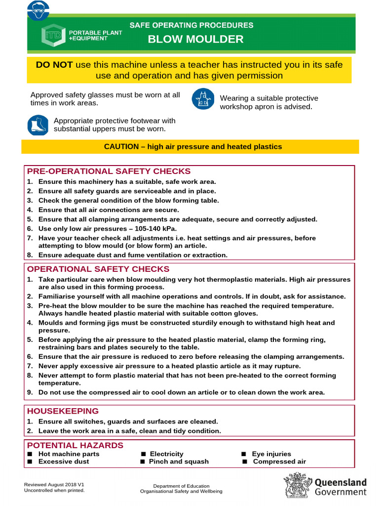 sop-blow-moulder | PDF | Mechanical Engineering