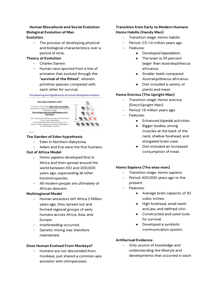 UCSP-Finals | PDF | Homo | Human Evolution