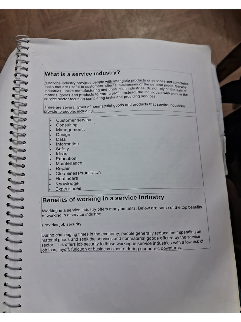 Service Industry Notes FE | PDF
