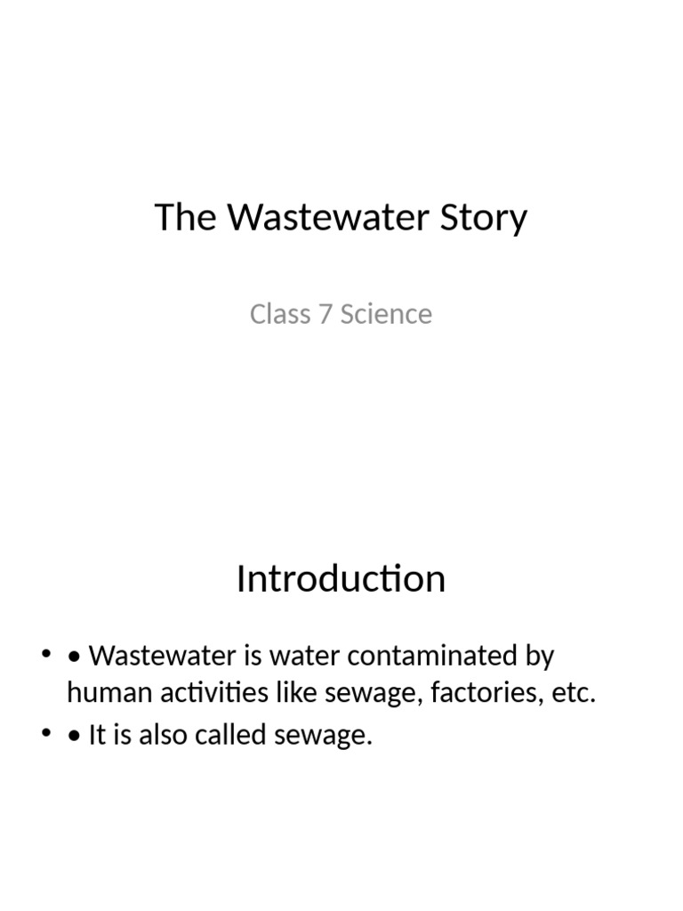 Wastewater Story Class7 | PDF