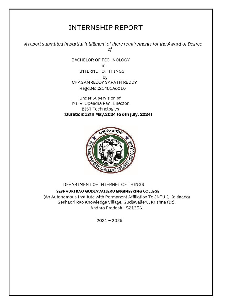 AI Internship Report Overview | PDF | Artificial Intelligence ...