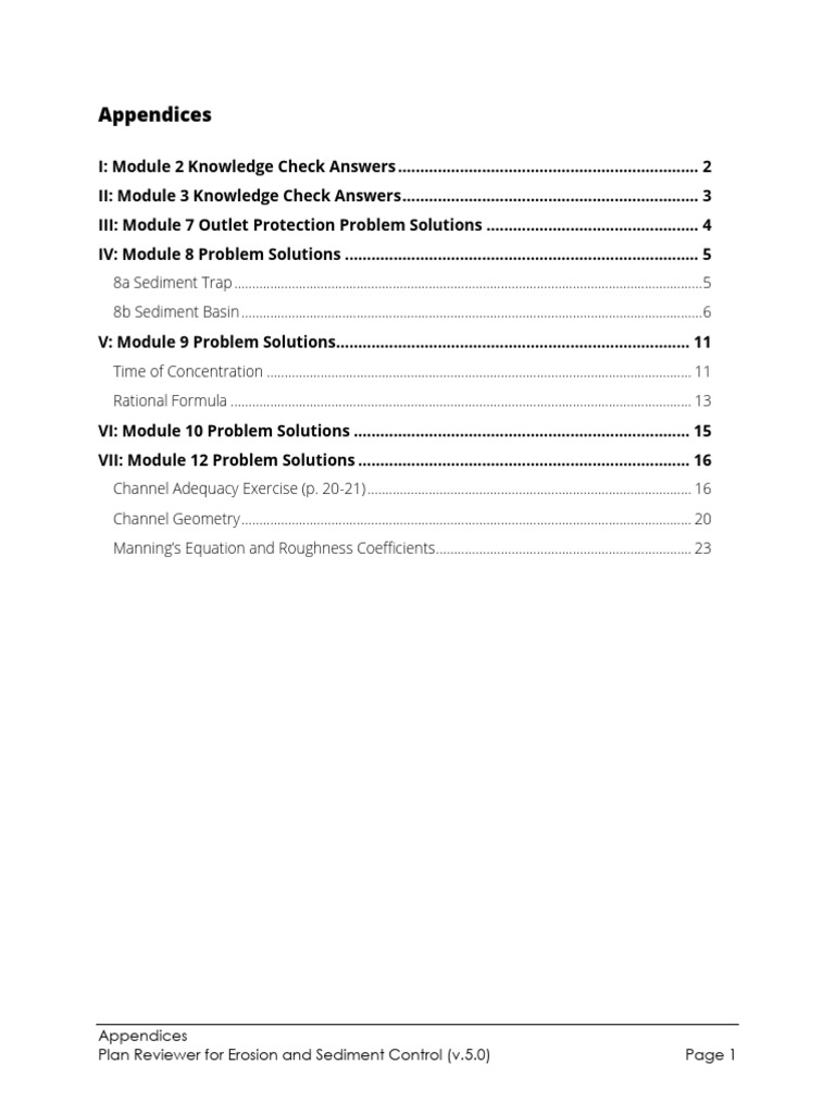 ESC PR Appendix 5.0 June2024 | PDF | Surface Runoff | Discharge (Hydrology)