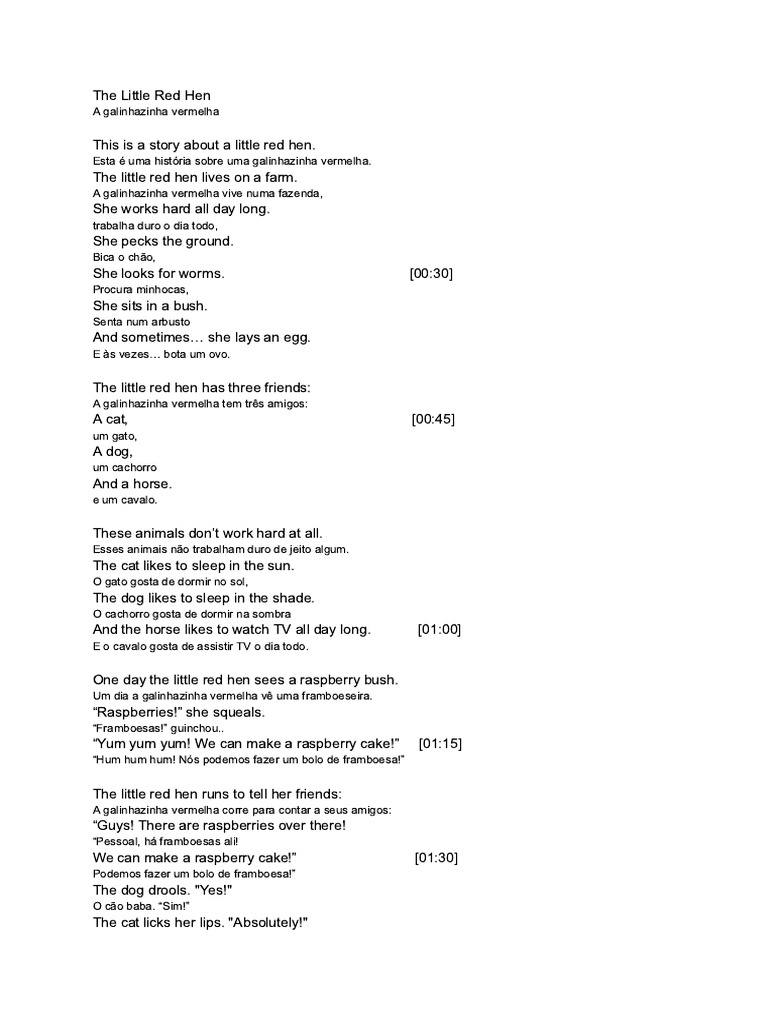 The Little Red Hen | PDF