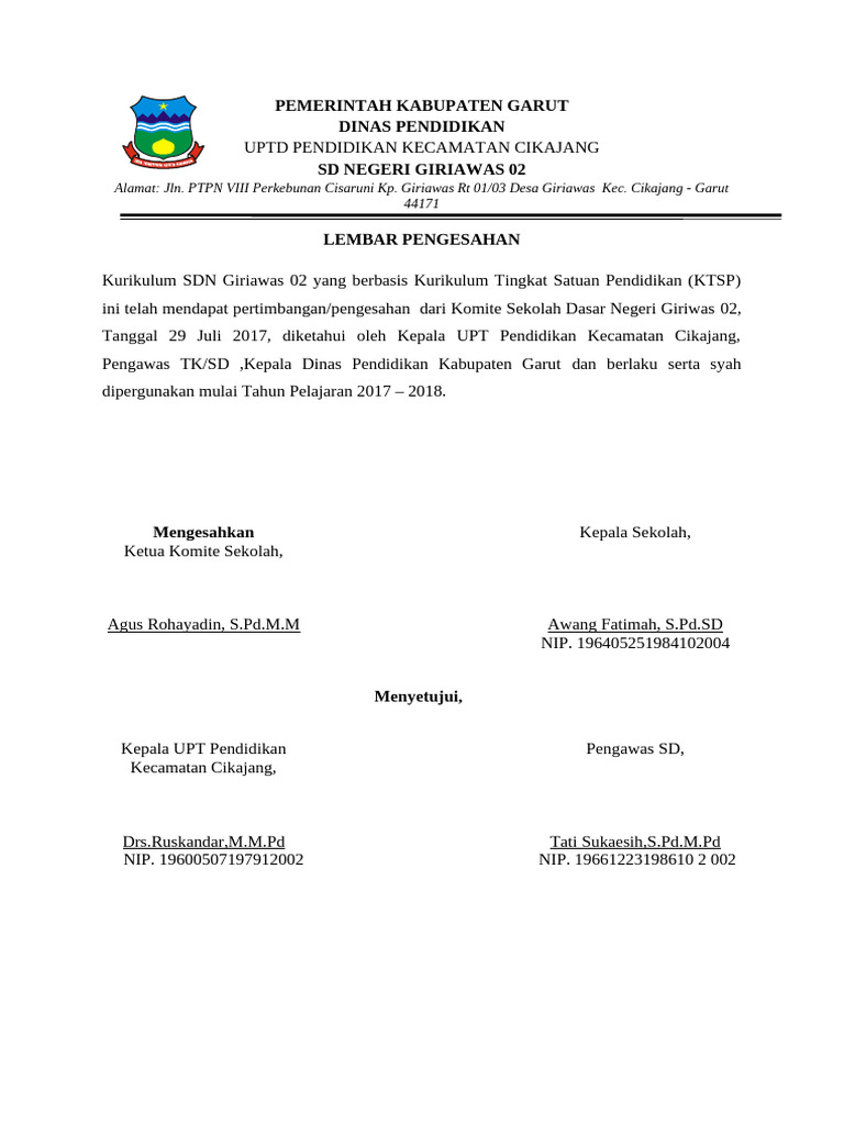 BRT Acara Kur 17-18 | PDF