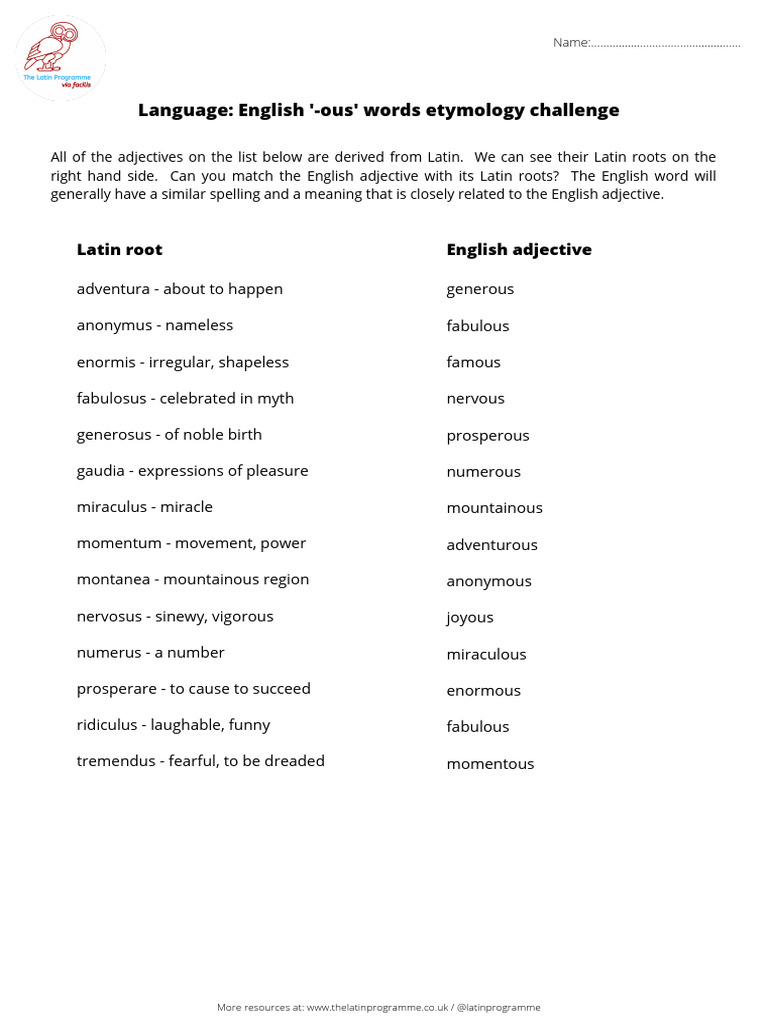 Language Etymology Challenge | PDF