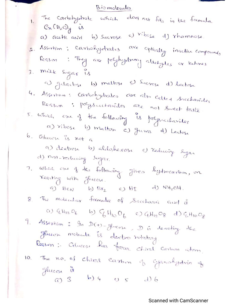 Biomolecules A | PDF