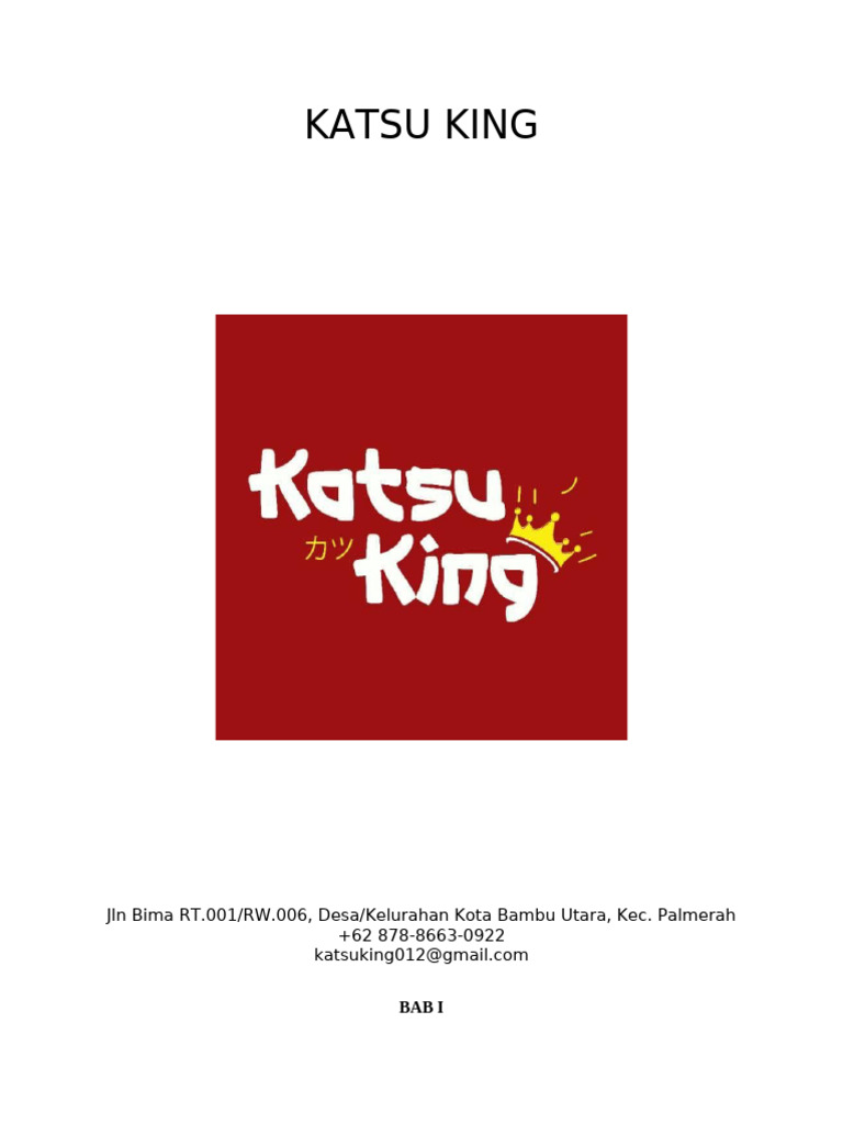 Katsu King Proposal | PDF