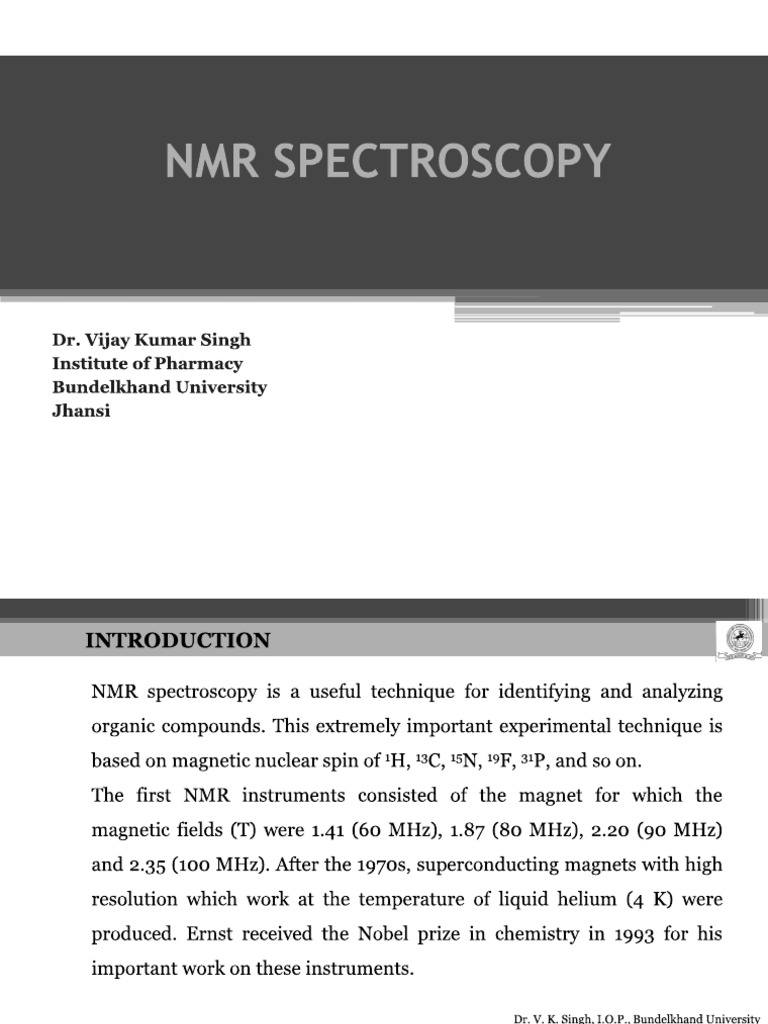 NMR Spectroscopy1 | PDF