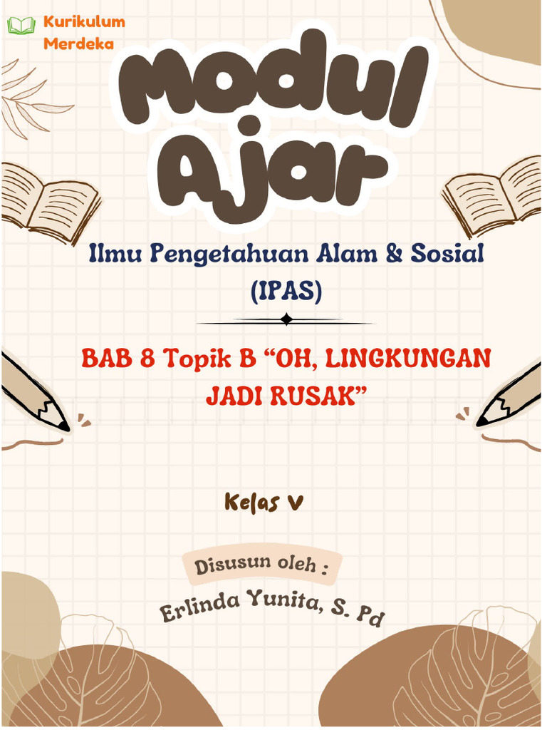 Modul Ajar Kumer-IPAS-5-ERLINDA YUNITA, S. PD - Sd1karpel | PDF