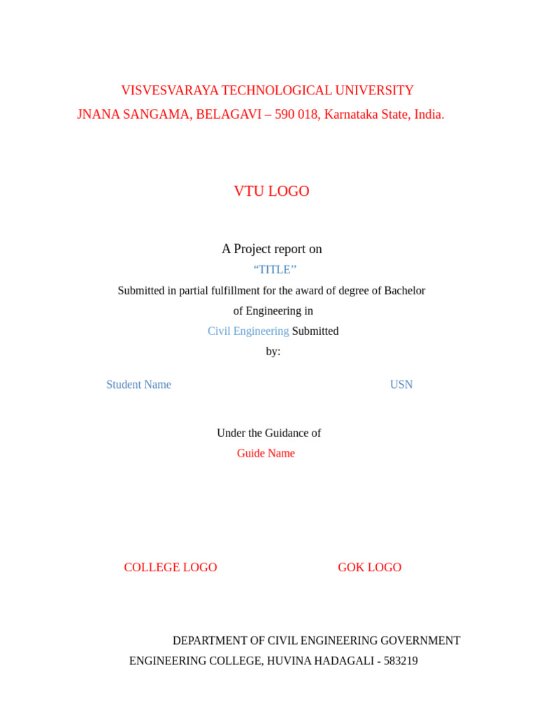 Project Report Title Page and Certificate | PDF