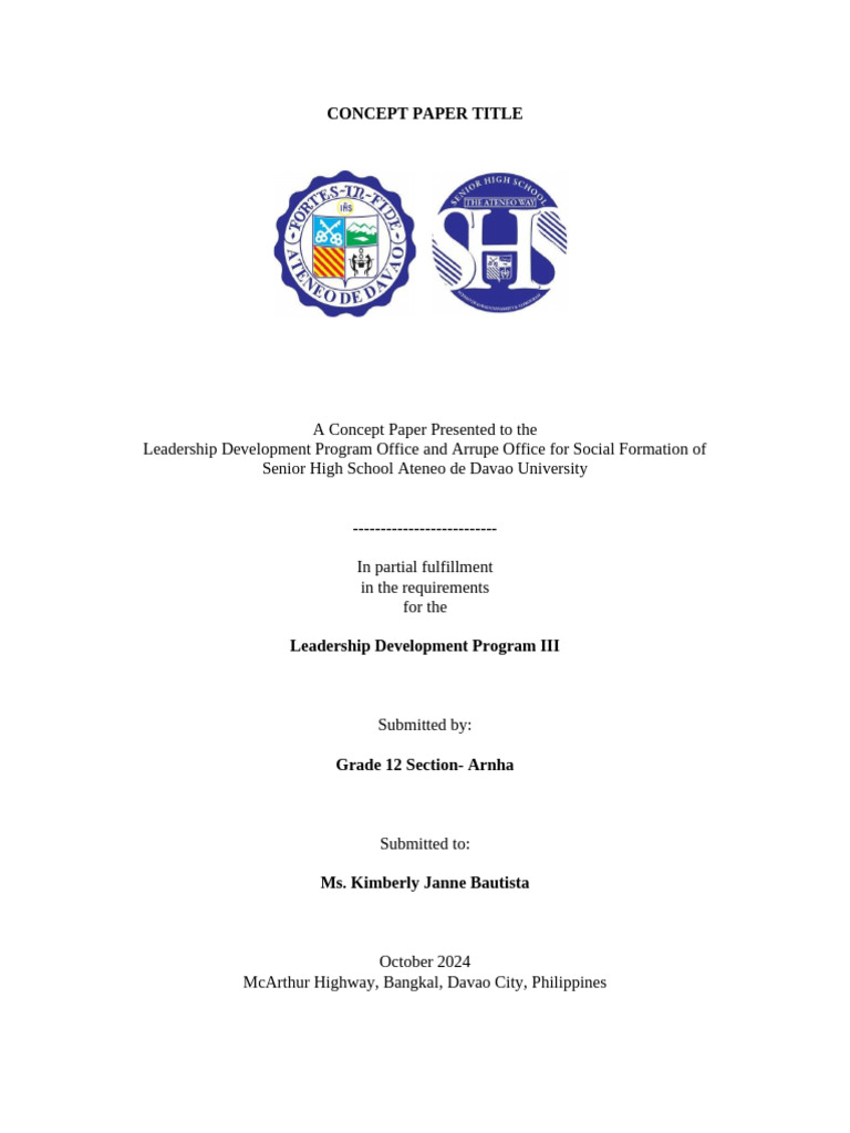 Advocacy Project Concept Paper | PDF