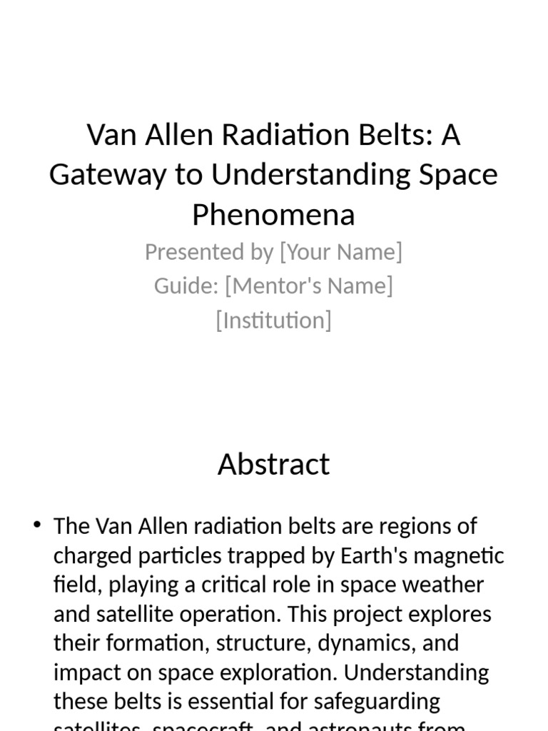 Understanding Van Allen Radiation Belts | PDF | Van Allen Radiation ...