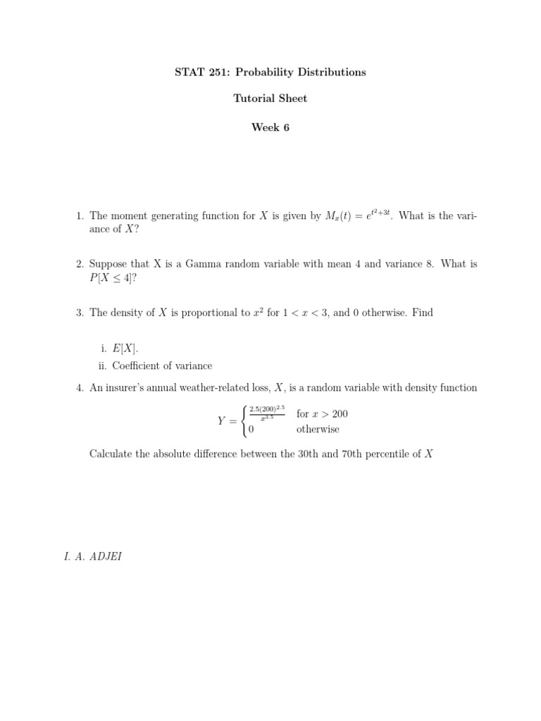 Tutorial Sheet | PDF