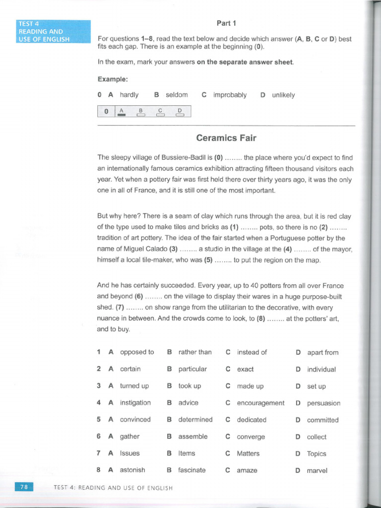 Cambridge Practice Test 4 | PDF