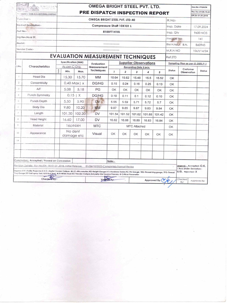 Inspection Report | PDF