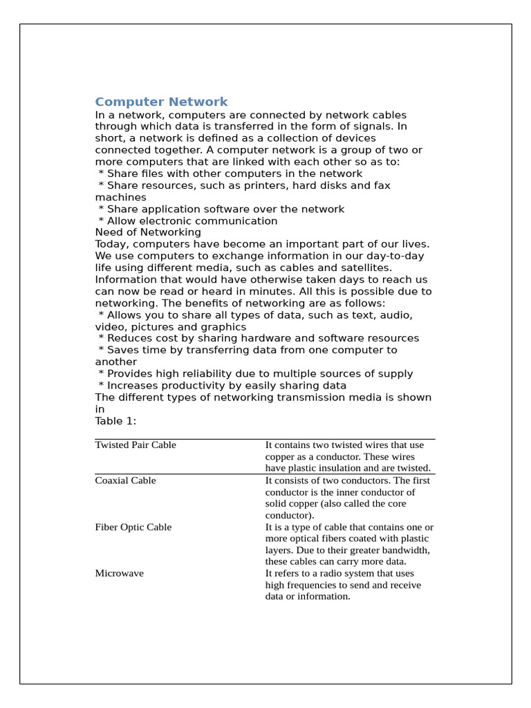 Network Info | PDF | Transmission Medium | Computer Network