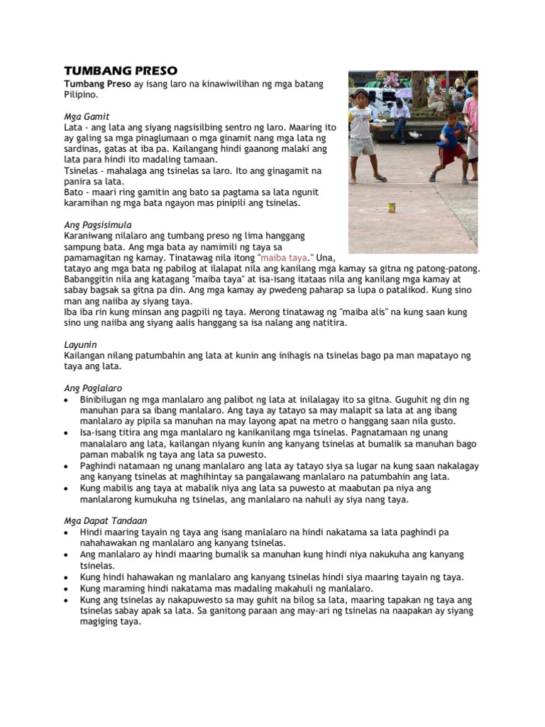 Tumbang Preso | PDF