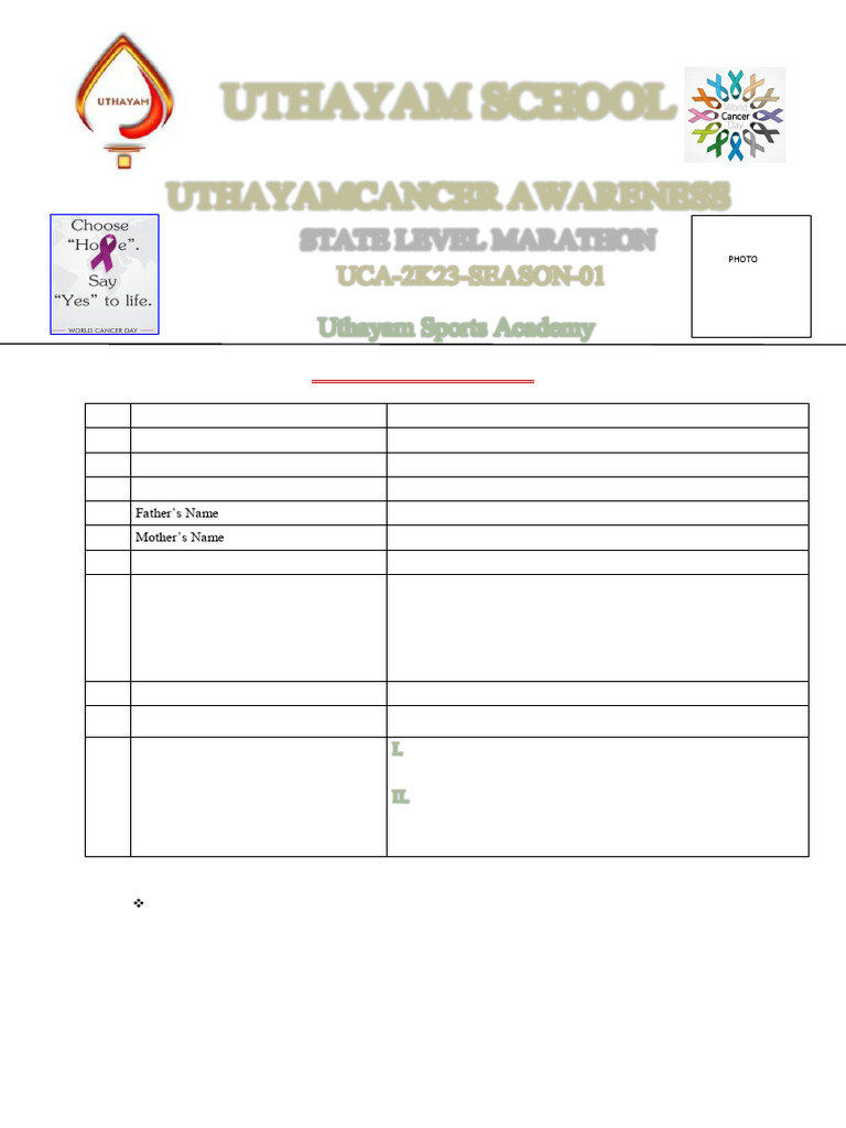 Uthayam School Marathon Ef Final | PDF