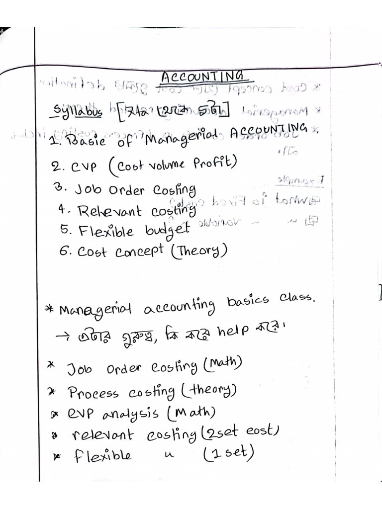 Accounting Final Note 1.2 | PDF