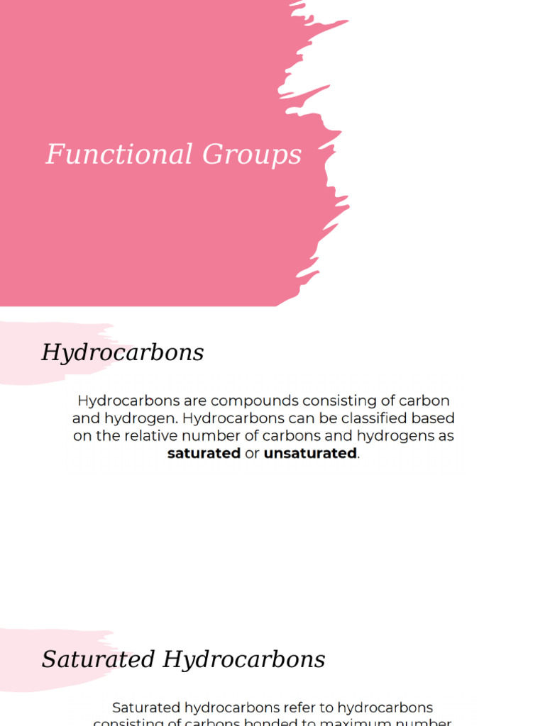 Functional Groups | PDF