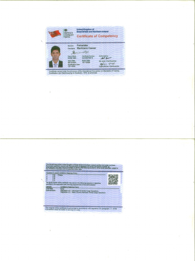 CoC Chief Mates | PDF