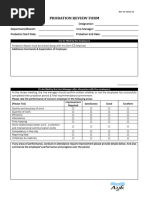 Employee Probation Review Template | PDF | Career & Growth | Business