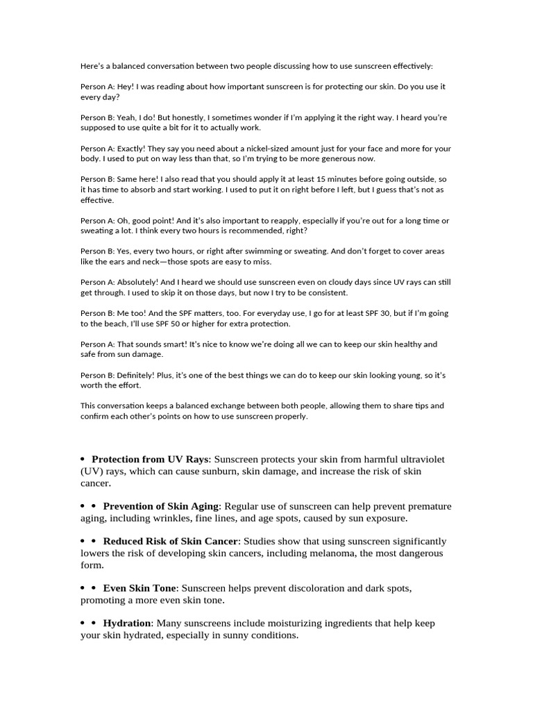 How To Use Sunscreen Pdf Sunscreen Skin Care