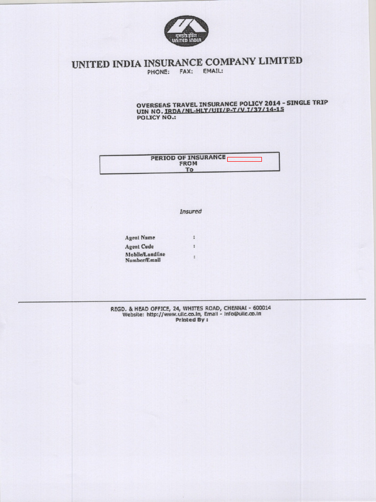 UNITED INDIA HEALTH INSURANCE (1) (PDF - Ai) | PDF