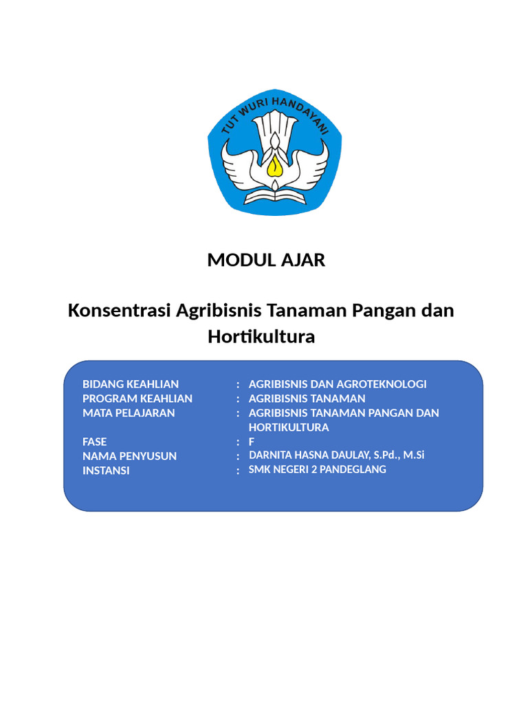 MODUL AJAR XI ATPH | PDF