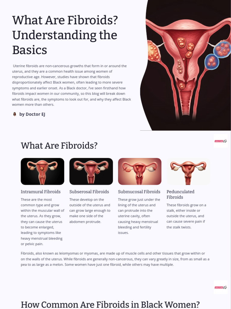 The Black Woman's Guide To Understanding Fibroids | PDF | Pregnancy | Uterus