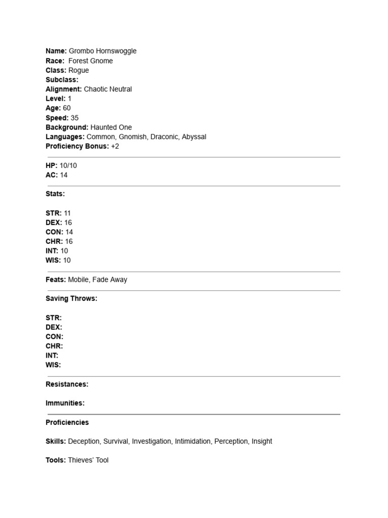 Grombo the Rogue | PDF