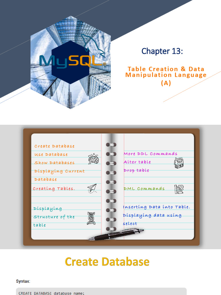 Database Table Creation & DML Guide | PDF
