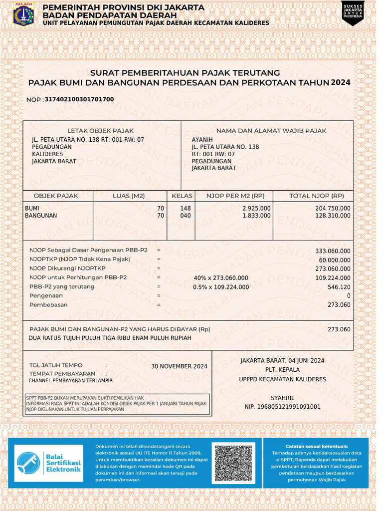 FC SPPT PBB Atau Bukti Pembayaran 131124063532 | PDF
