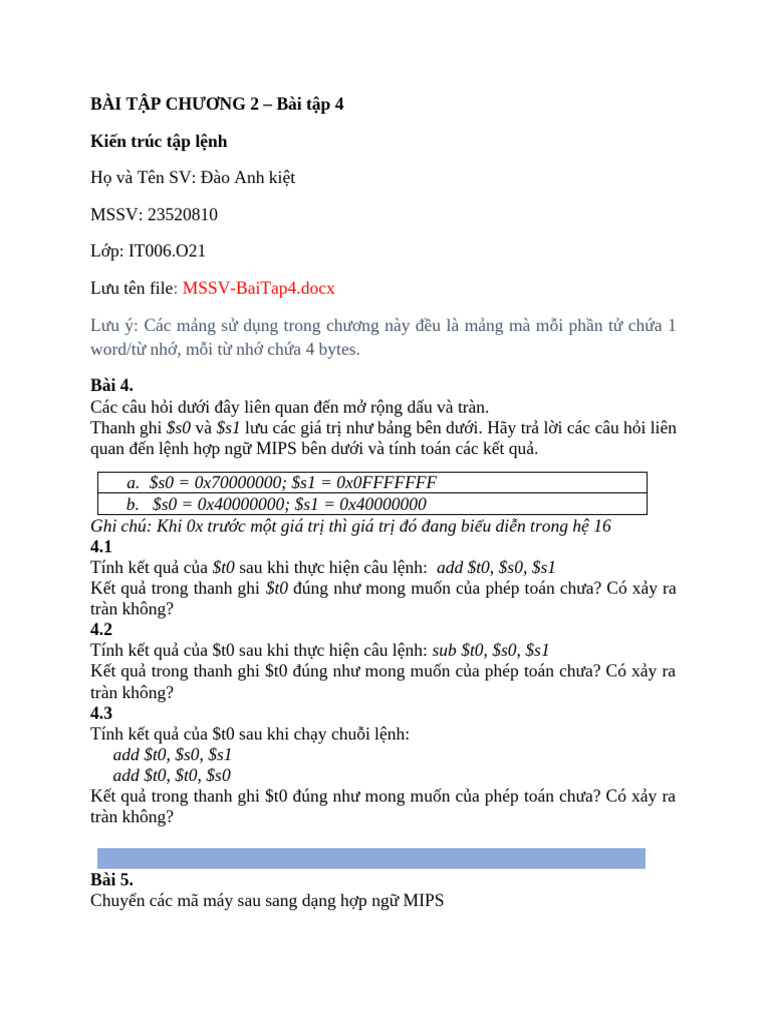 Bai Tap 4 | PDF